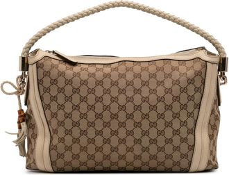Gucci Hobo Bags - Medium GG Canvas Bella Shoulder Bag - Gr. unisize - in Braun - f&uuml;r Damen