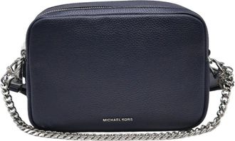 Michael Kors Femme, Sacs, Bleu, Taille: ONE Size Bryant Medium Pebbled Leather Camera Crossbody Bag