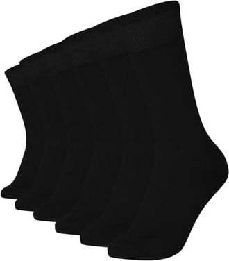 MySocks MySocks Plaine Cheville Chaussettes, Noir, 6 Paires 40-45