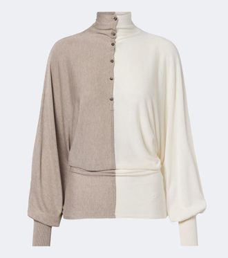 Jacquemus Pull en soie m&eacute;lang&eacute;e