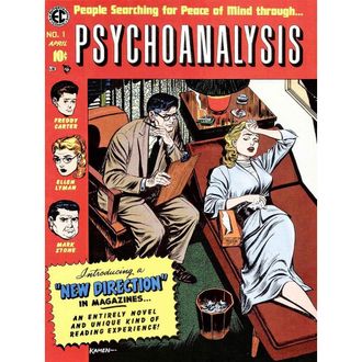 Wee Blue Coo Comic Book Cover Psychoanalysis Psychiatrist Patient Couch Mind Art Print Poster Wall Decor Kunstdruck Poster Wand-Dekor-12X16 Zoll