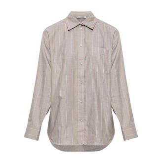 By Malene Birger Audrey Chemise en Coton - Femme - Blouses et Chemises - Beige - Taille: 42 FR