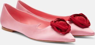 Roger Vivier Ballerinas I Love Viver aus Satin