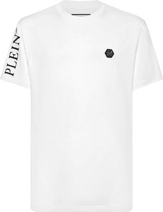 Philipp Plein T-Shirt mit Logo-Patch - Wei&szlig;