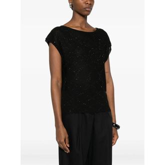 Herno Femme, Pulls, Noir, Taille: 36 FR Tricot &agrave; col rond