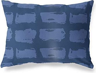 Bonamaison Le Jardin du Lin Kissen Zierkissenbezug Blau Kissenbezug, Weich Bequem, Für Zuhause Autos Büro Sofa Wohnzimmer Couch Schlafzimmer Dekor, 35x50 Cm - En