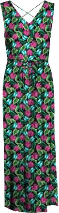 Vero Moda VERO Moda Damen Vmeasy Sl Tank Maxi Dress R1 WVN G Ptt Kleid, Pink Yarrow/AOP:Palm, XXL Petite EU