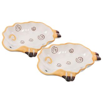 Cabilock 2st&uuml;cke Schaff&ouml;rmige Keramikschalen F&uuml;r So&szlig;en Dips Und Snacks Kleine Saucensch&auml;lchen F&uuml;r Ketchup Sojasauce Und Gew&uuml;rze