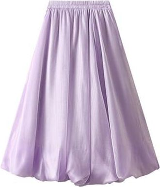 Generic Jupe Crayon Taille Haute Jupe Taille Maille Elastique Chic Strass Gaze Bordeaux Mauve Fleurs Taffetas Drapee Godet Noel Bandana Mexicaine Froufrou Bel