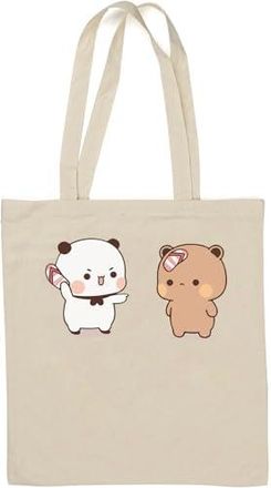 Generic Bubu Dudu Sac fourre-tout en coton naturel avec inscription « Arguing » Blanc