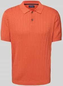 Christian Berg Poloshirt mit gerippten Abschlüssen