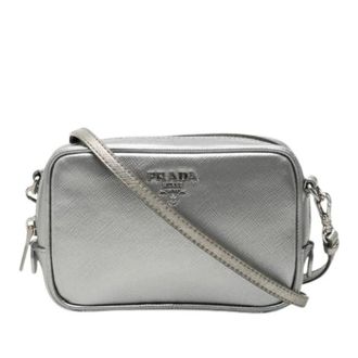 Prada Sac bandouli&egrave;re Saffiano Pre-owned - Femme - Pre-owned - Gris - Taille: ONE Size