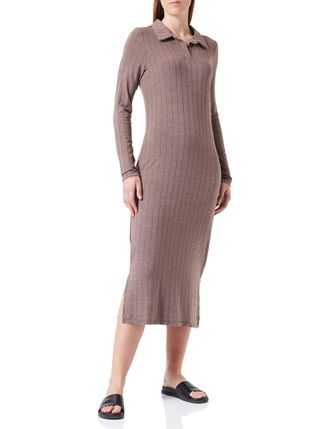 Pieces Pieces Damen Pcfemke Dress Bc Midikleid, Chicory Coffee, L EU