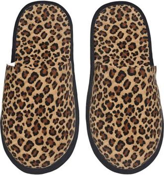 Generic Classiques Pantoufles Femmes Imprim&eacute; l&eacute;opard Chaussures de Maison Unisex Chaussons dint&eacute;rieur pour Adulte Femme Ext&eacute;rieur M