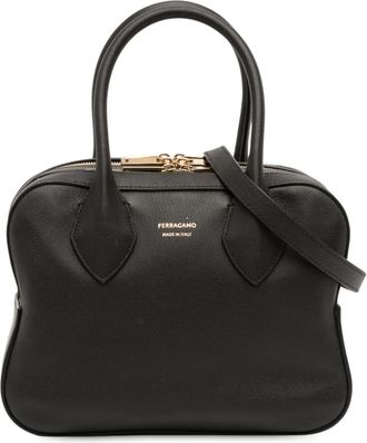 Ferragamo Hobo Bags - Mini Leather Star Satchel - Gr. unisize - in Schwarz - f&uuml;r Damen