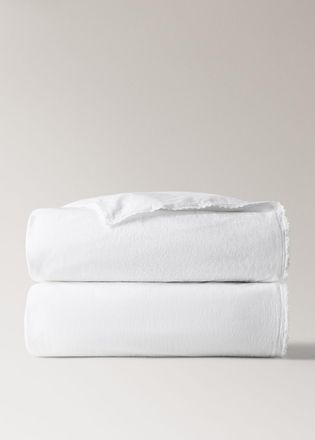 Mango Housse de couette berceau percale garment-washed blanc - Home - 100x120cm - MANGO HOME