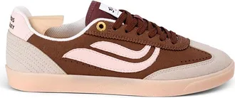 Genesis Damen vegan Turnschuhe G-Volley Hairy Grau Braun Rose