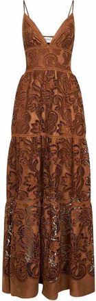 Ermanno Scervino Robe Au Genou - Marron