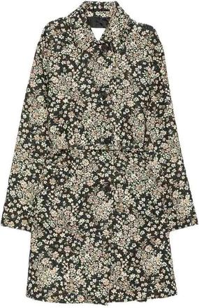 Dries Van Noten Langer Mantel - Schwarz