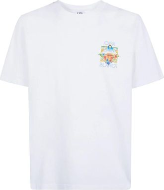 Casablanca Homme, Tops, Blanc, Taille: M T-shirt Classique