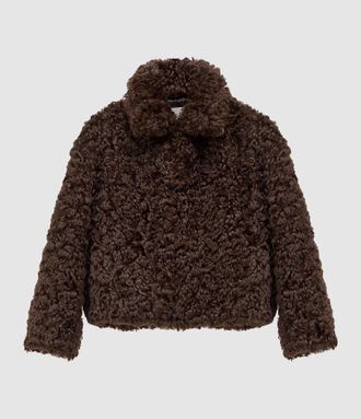 Closed Veste Fake Fur Jacket Cinder Brown
