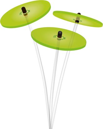 Cazador-del-Sol das Original | mini-Cazadores | 3 Stück | Sonnenstrauß grün | Durchmesser 8 cm | Höhe 25 cm