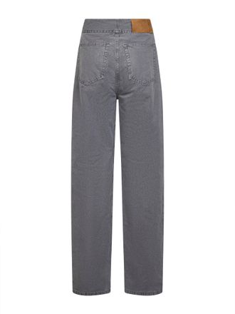 Maison Margiela Womens Grey Denim Straight-Leg Jeans Cotton