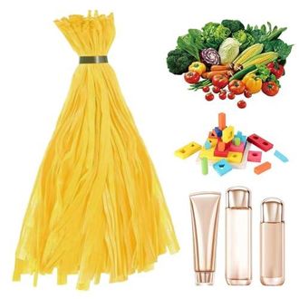 Generico Mesh Produce -Taschen, 100 Teile Dehnbare Zwiebelspeicherbeutel Mit Schleifenstilen - Zoll Wiederverwendbars Atmungsaktives Netz F&uuml;r Lebensmitteleinka