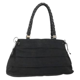 Ferragamo Sac bandouli&egrave;re en toile Pre-owned - Femme - Pre-owned - Noir - Taille: ONE Size