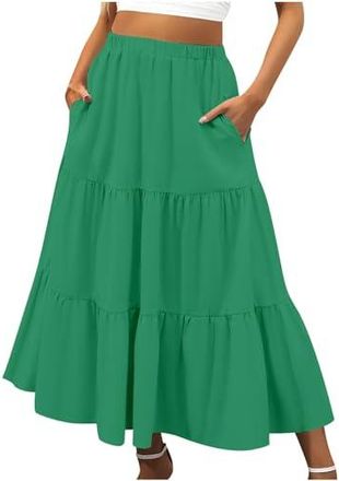 Generic Jupe À Volant Mi Longue Longue Haute pour Tutu Vinyle 1 Fushia Paillettes Etoile Amincissante Cigarette Drapee Cérémonie Parapluie Brodée Mexicaine Ja