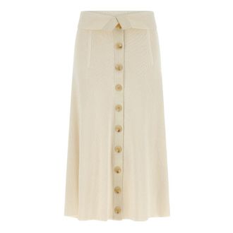 Zimmermann Rebellion Buttoned Midi Skirt - - Skirts - Damen - Beige - XS
