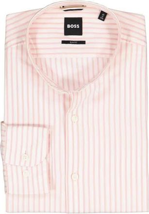 HUGO BOSS Herren Hemd rosa gestreift