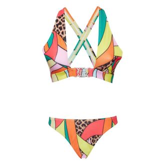 Philipp Plein Femme, Maillots de bain, Multicolore, Taille: 36 FR Bikini Patchwork