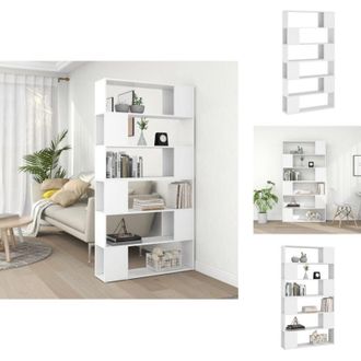 vidaXL Vidaxl - B&uuml;cherregal Raumteiler Wei&szlig; 100x24x188 cm - BucheRegal - Raumteiler - B&uuml;cherst&auml;nder - Wei&szlig;es M&ouml;belst&uuml;ck - Holzm&ouml;bel