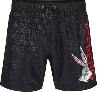 Iceberg Homme, Maillots de bain, Noir, Taille: L Medium Boardshort