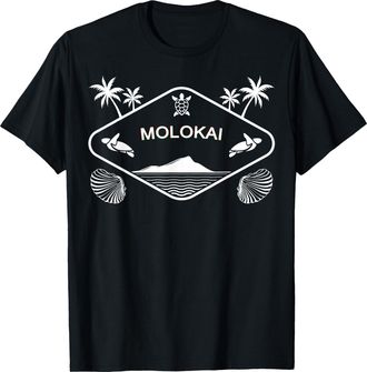Cervera & Team Hawaii Molokai Hawaii Palmen Insel Meeresschildkröte Souvenir T-Shirt