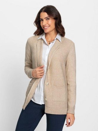 Witt Strickjacke Strickjacke Langarm Ripp