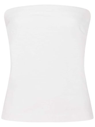 Rosetta Getty robe-bustier en jersey - Blanc