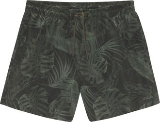 s.Oliver Herren Badeshorts mit olivem Print