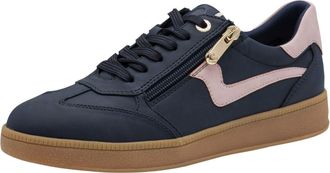 Marco Tozzi Marco Tozzi Damen Sneaker flach mit Rei&szlig;verschluss Freizeit, Blau (Dk.Navy Comb), 38 EU