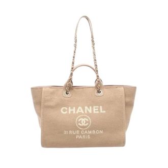 Chanel Pre-owned Deauville Canvas Leather Tote Bag - - Pre-owned - Damen - Beige - ONE SIZE