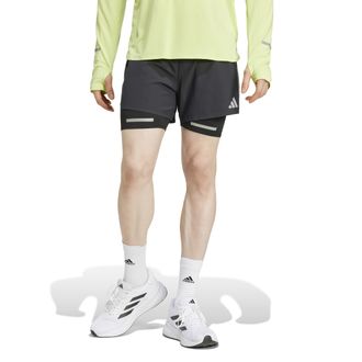 adidas Mens Ultimate Running Reflective 2-in-1 Shorts Black S