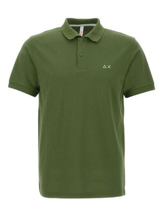 Sun 68 polo &agrave; logo brod&eacute; - Vert
