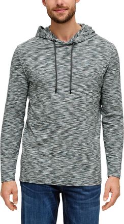 s.Oliver Herren T-Shirt Langarm mit Kapuze T-Shirt Langarm mit Kapuze, 79W2 gr&uuml;n, L