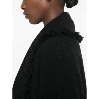 Alanui Fringe-Trimmed Cashmere and Silk Cardigan - Black