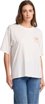 Kocca Femme, Tops, Blanc, Taille: 40 FR T-shirt avec broderie color&eacute;e