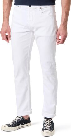 7 For All Mankind Herren Slimmy White Jeans, Weiß, 32W EU