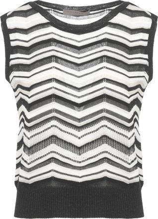 D.exterior Femme, Pulls, Multicolore, Taille: 38 FR Haut en maille &agrave; col rond