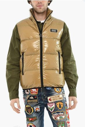 Dsquared2 Rip Stop Check Sleeveless Down Jacket Größe 46