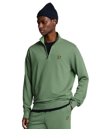 Lyle & Scott Premium Troyer Herren - 100% Baumwolle | Half Zip Sweatshirt mit Basic Design | XS-XXL